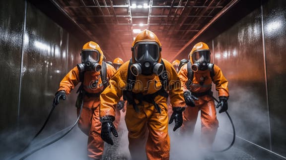 Rapid Onboard Firefighting Crew Emergency Response Team.AI Generated ...