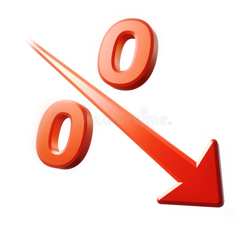 Rapid Percent decrease stock illustration. Illustration of dept - 6708466