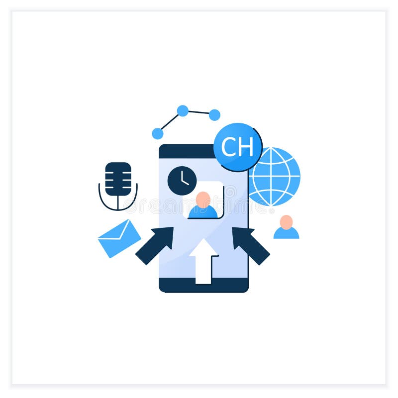 Chat moderator color icon stock vector. Illustration of administrator ...