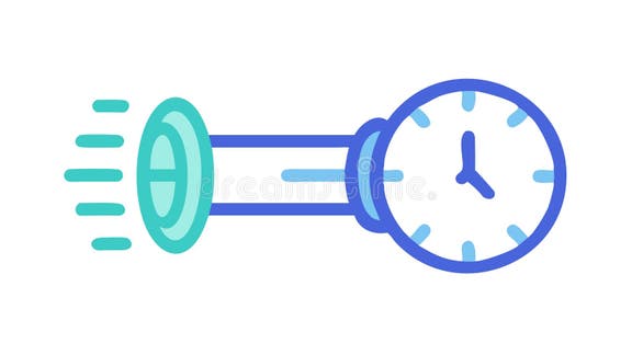 Rapid Progress Clock Icon: Fast Time and Efficiency Concept, Vector ...