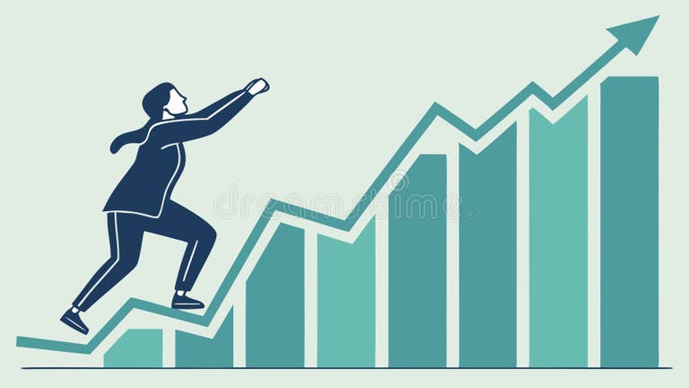 Rapid Progress, Sprinting Up the Growth Chart, Vector Design Generative ...