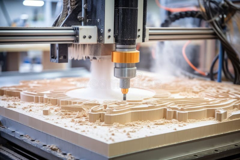 Rapid Prototyping with Cnc Milling Process Stock Image - Image of ...