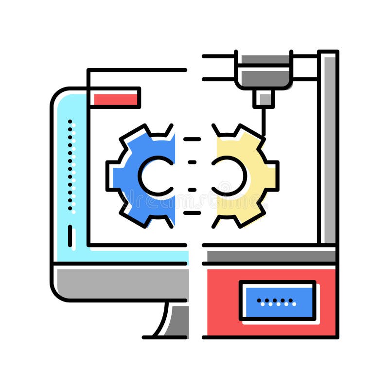 Rapid Prototyping Color Icon Vector Illustration Stock Vector ...