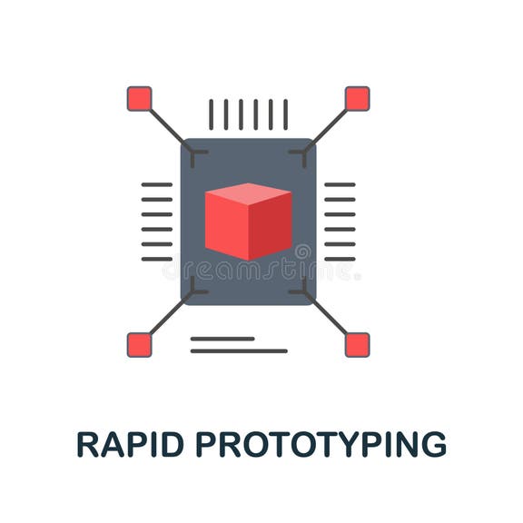 Rapid Prototyping Flat Icon. Colored Sign from Machine Learning ...
