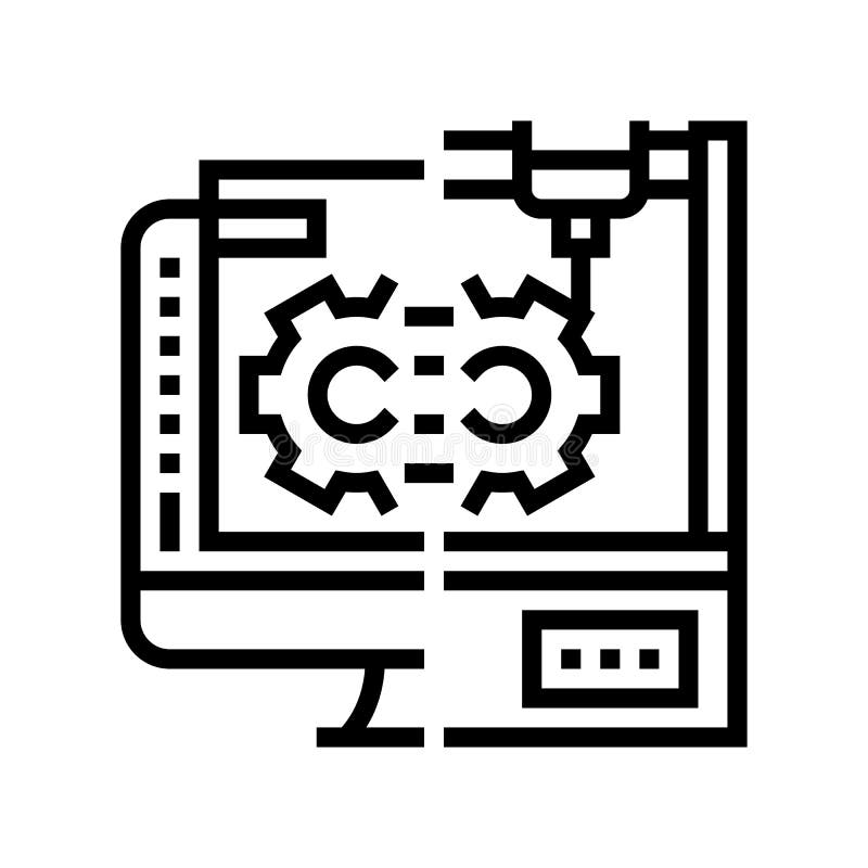 Rapid Prototyping Line Icon Vector Illustration Stock Vector ...