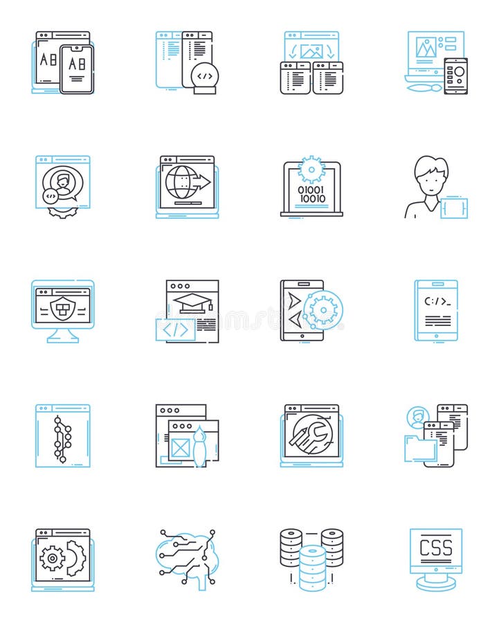 Rapid Iteration Line Icons Collection. Agility, Progression, Iterative ...