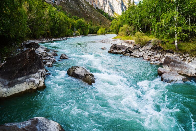 Rapid on the river stock image. Image of riverbed, river - 165620239