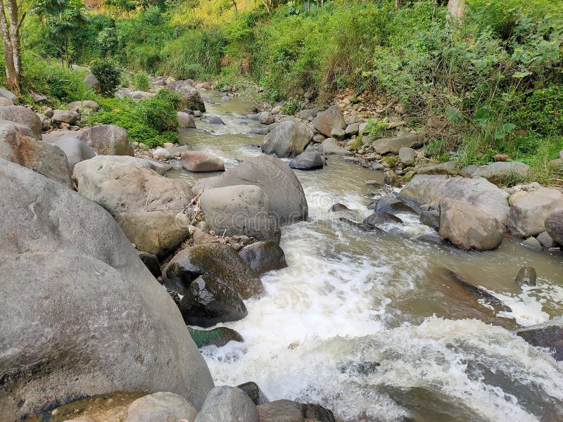 Rapid River Flow with Large Rocks Stock Image - Image of nature, rock ...