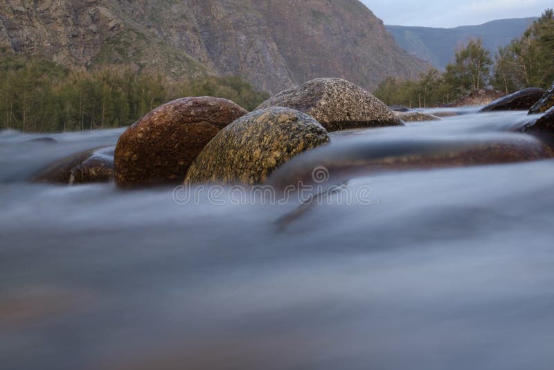 The Rapid Running of Mountain Rivers Stock Image - Image of motion ...