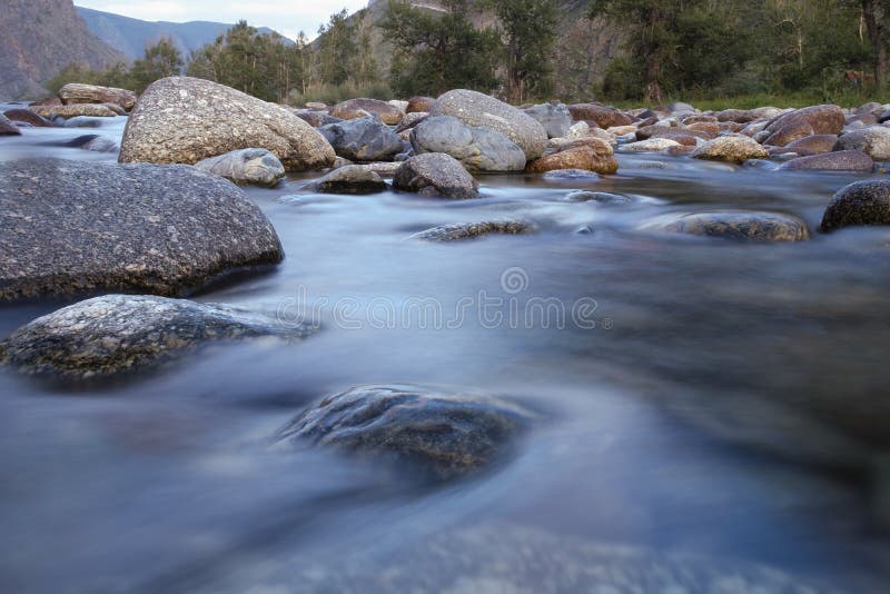 The Rapid Running of Mountain Rivers Stock Photo - Image of range, hill ...