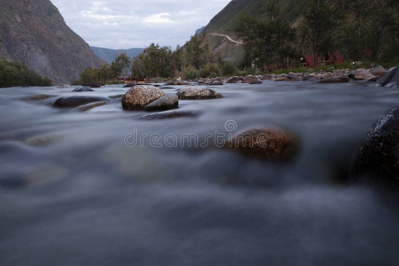 The Rapid Running of Mountain Rivers Stock Photo - Image of natural ...
