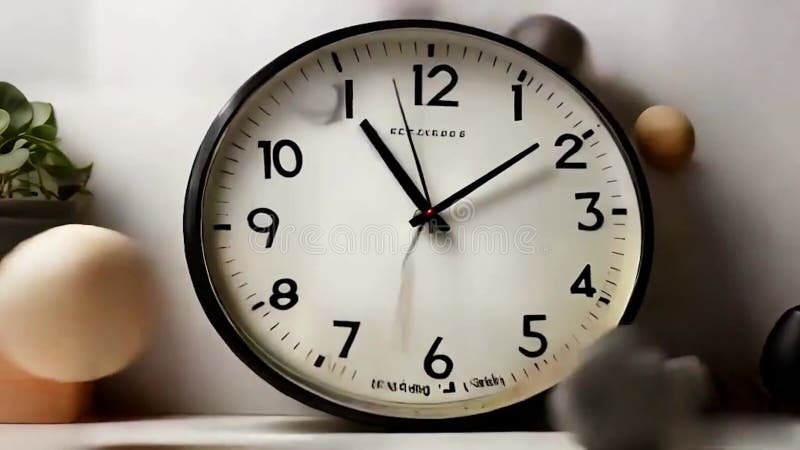 Rapid Spinning Analog Clock Animation – Fast-Forward Time Concept Stock ...