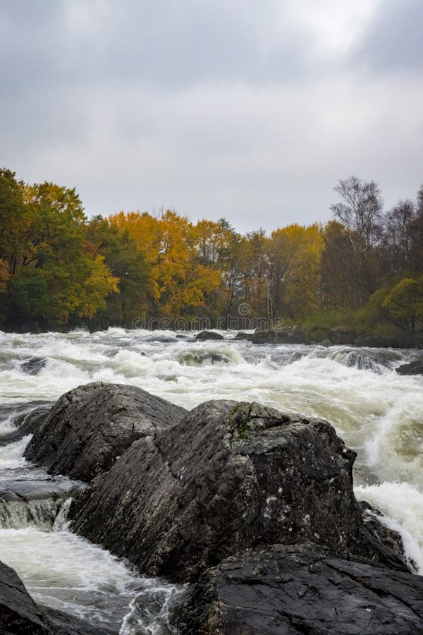 Rapid Stream Fall Norway Water with Rocks Stock Image - Image of river ...