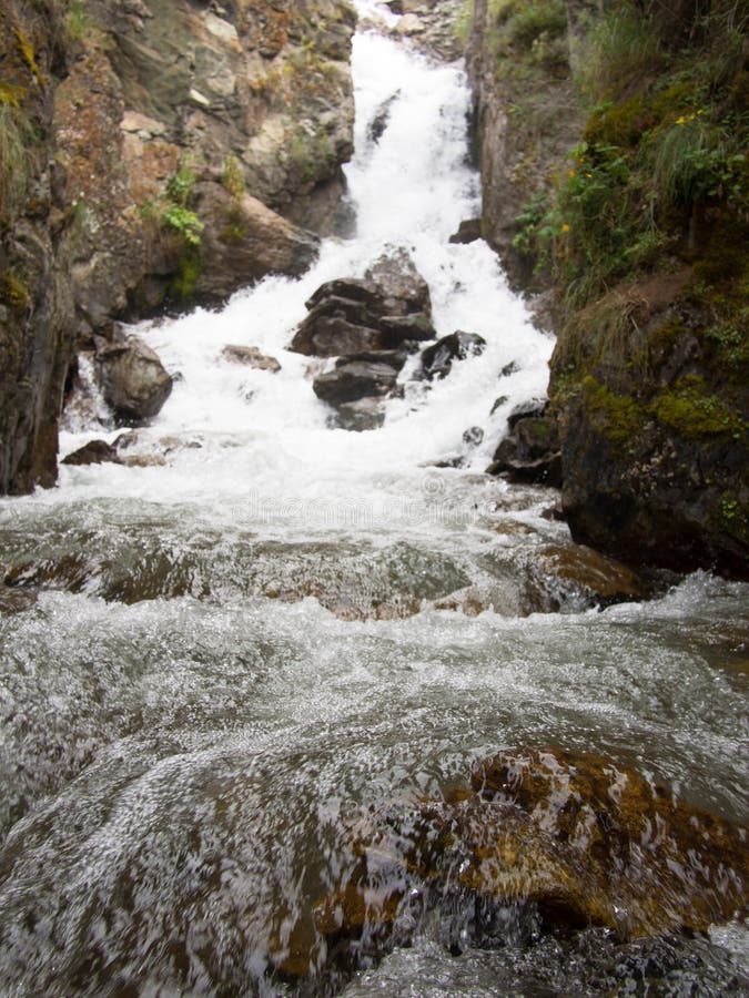 Rapid Stream Flowing Down from Stock Photo - Image of mountain, drop ...