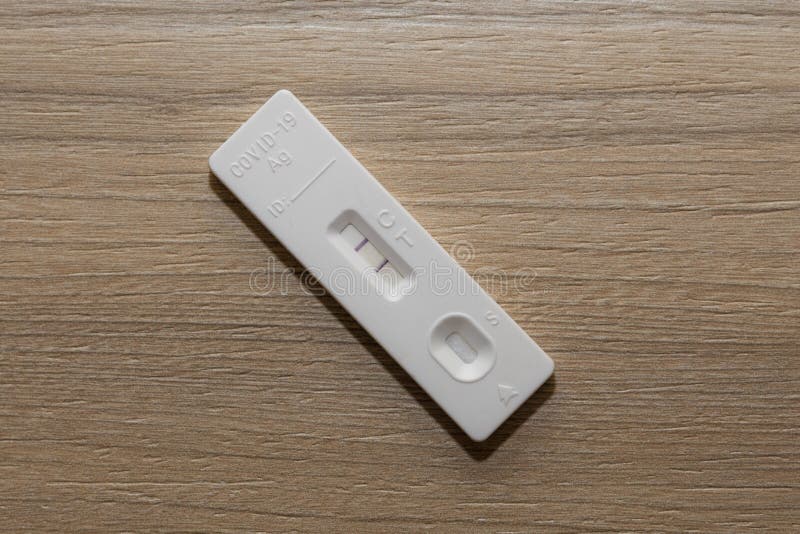 Rapid Swab Kit for Covid Flu Test Stock Photo - Image of negative ...