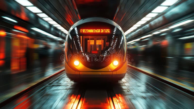 Rapid Transit, City Rail Speed Stock Illustration - Illustration of ...