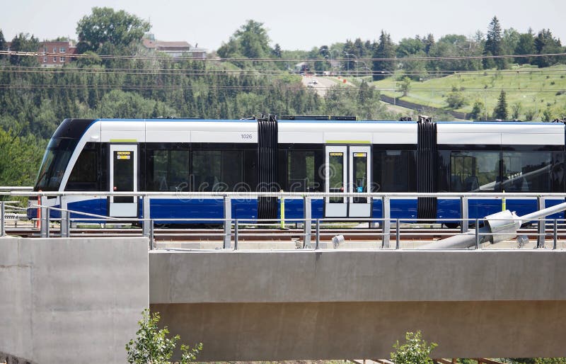 Train Crossing Bridge in Edmonton Alberta Editorial Stock Image - Image ...