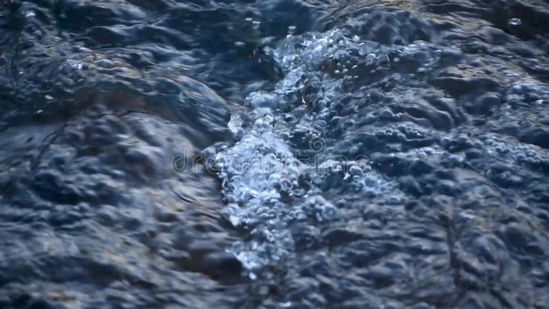 Rapid Water Flow with Bubbles Stock Video - Video of flow, motion ...