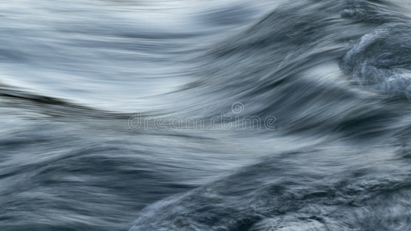 Rapid Water Flow in Mountain Stream with Silky Surface and Motion Blur ...