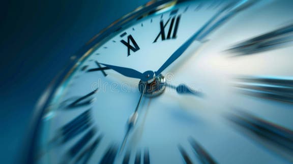 A Rapidly Spinning Clock Face. AI Generated Stock Photo - Image of ...