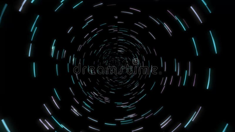 Rapidly Spinning White Rays of Light Creating a Depth of Vortex on a ...