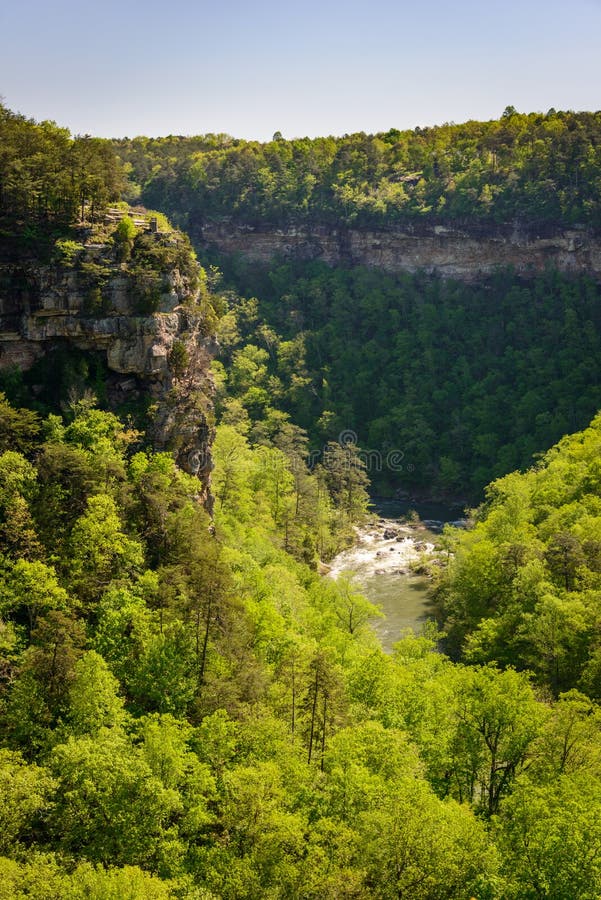 Rapids and Cliffs at Little River Canyon National Preserve Stock Photo ...