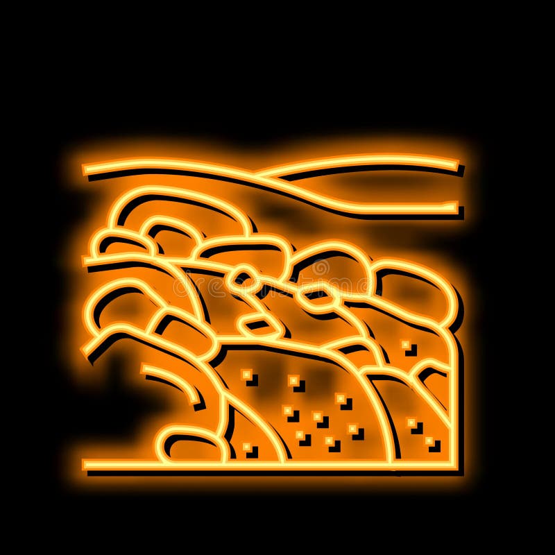 Rapids River Neon Glow Icon Illustration Stock Vector - Illustration of ...