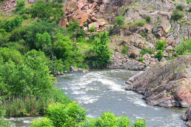 The Rapids on a Small River in Ukraine Stock Photo - Image of motion ...