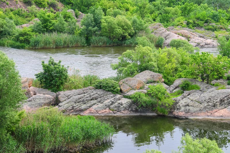 The Rapids on a Small River in Ukraine Stock Image - Image of leaf ...