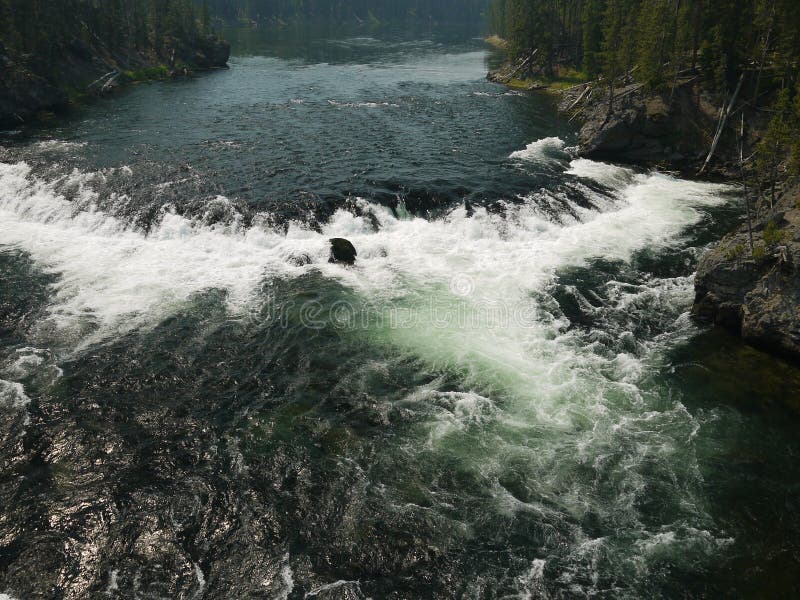 Rapids in the Yellowstone River Stock Photo - Image of rapids ...