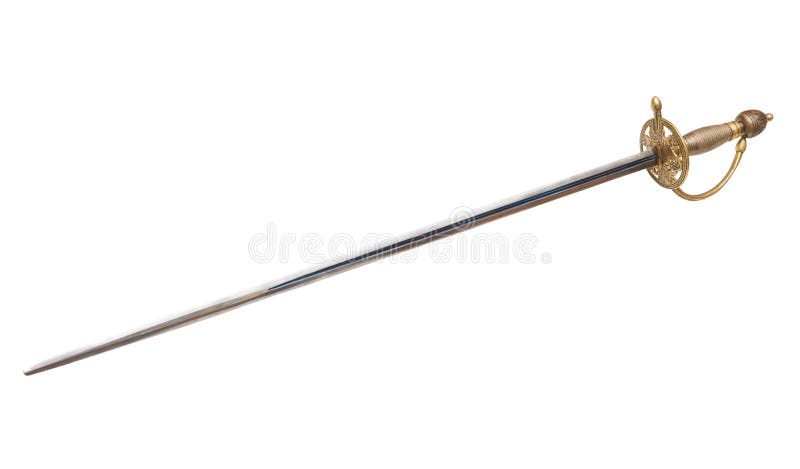 British Officer Gala Sword (rapier). Stock Photo - Image of iron ...