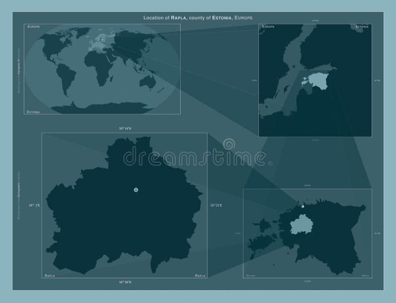 Rapla, Estonia. Described Location Diagram Stock Illustration ...