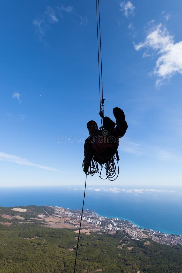 Rappelling stock image. Image of danger, balance, outdoors - 27748921