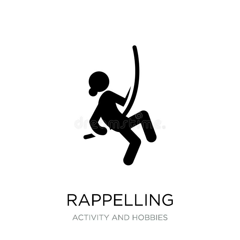 Rappelling Icon in Trendy Design Style. Rappelling Icon Isolated on ...