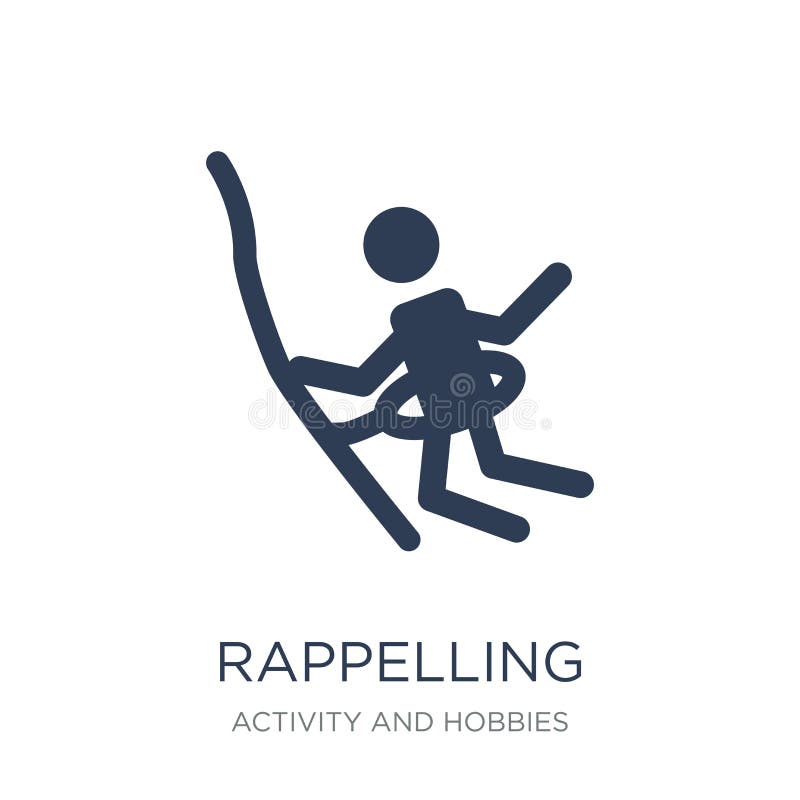Rappelling Icon. Trendy Flat Vector Rappelling Icon on White Background ...