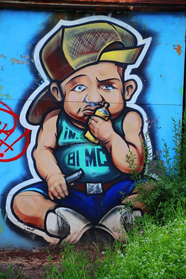 Rapper Del Ragazzo Dei Graffiti Immagine Editoriale - Illustrazione di ...