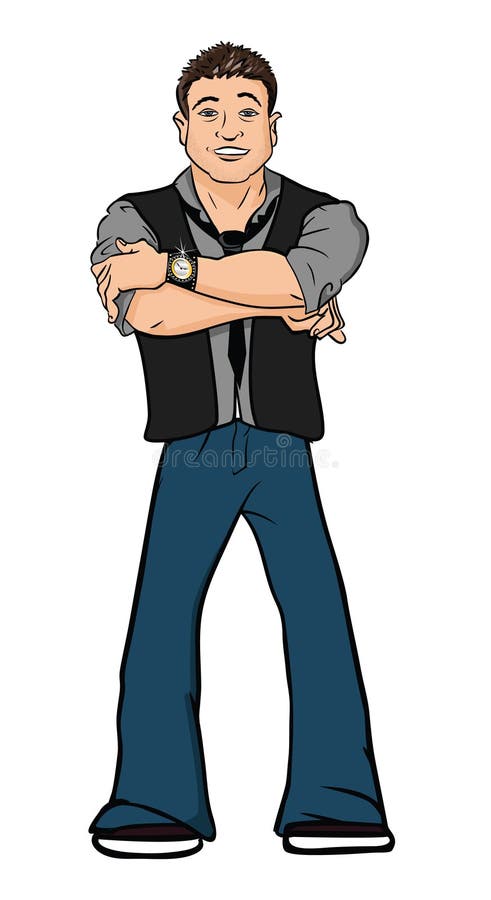 Rapper gangster stock vector. Illustration of side, jeans - 14606328