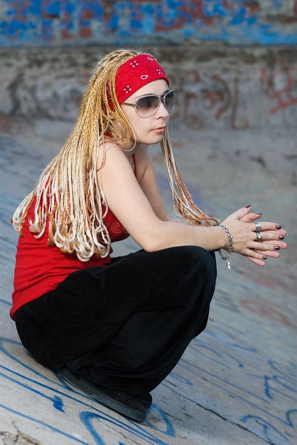 Rapper Girl Posing Outdoors Stock Photo - Image of lady, hipster: 15252470