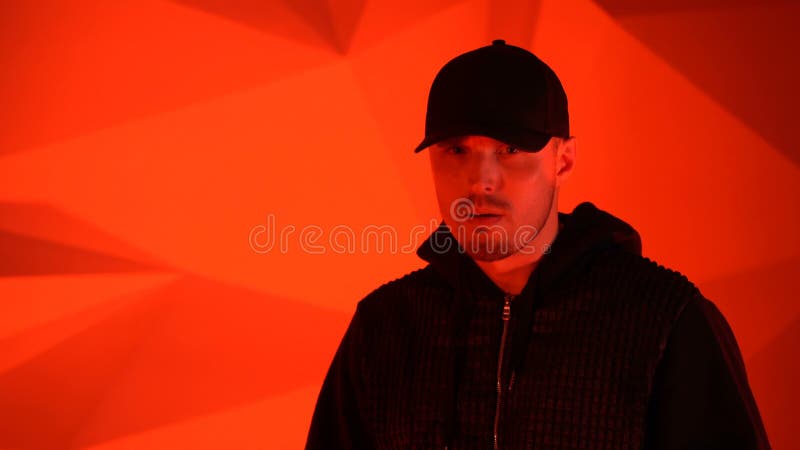 Rapper Guy Rap in Front of the Camera Stock Video - Video of freedom ...