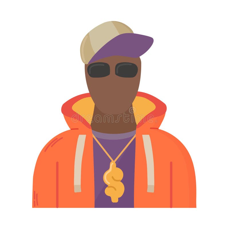 Rapper Icon Clipart Logotype Isolated Vector Illustration Stock ...