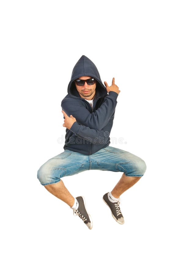 Hooded rapper man stock image. Image of breakdancing - 31816563