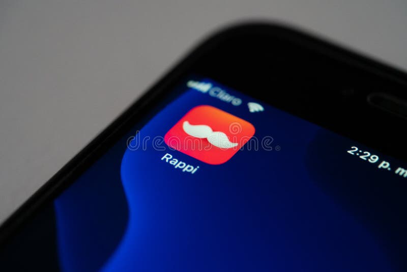 Rappi Logo on the Mobile Device. Rappi is an on-demand Delivery Startup ...