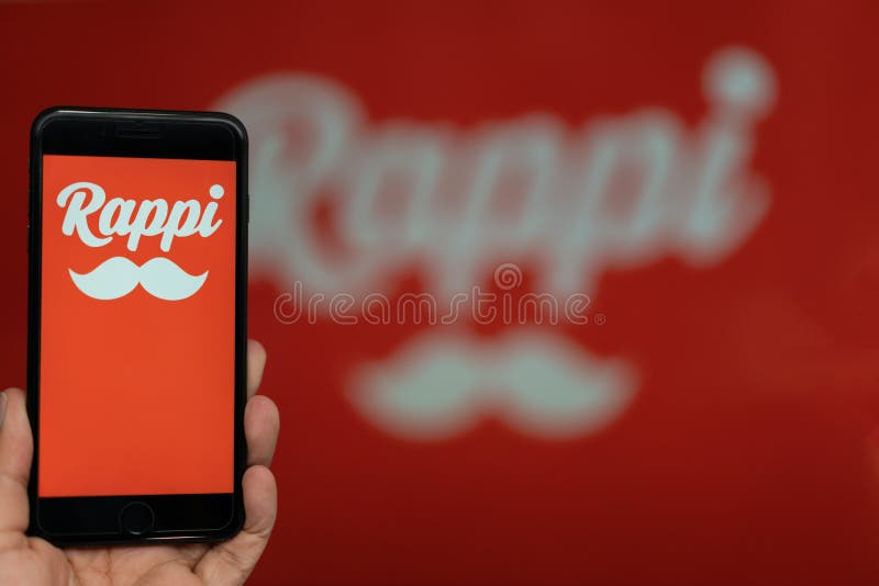 Rappi Logo on the Mobile Device. Rappi is an on-demand Delivery Startup ...