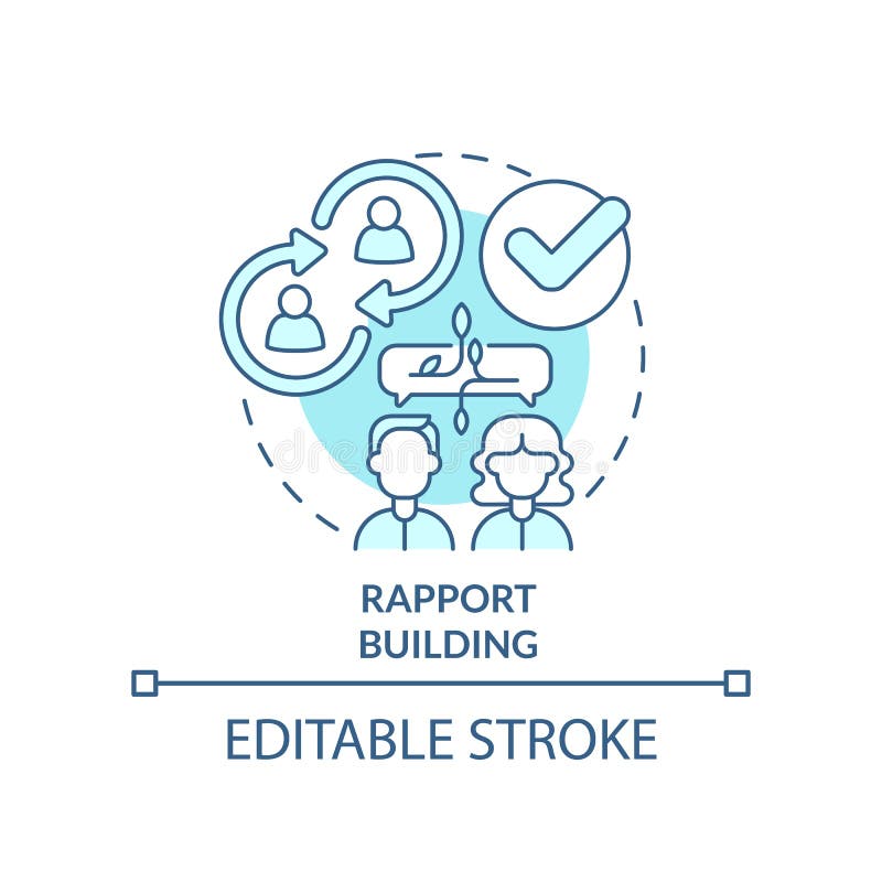 Rapport Building Turquoise Concept Icon Stock Vector - Illustration of ...