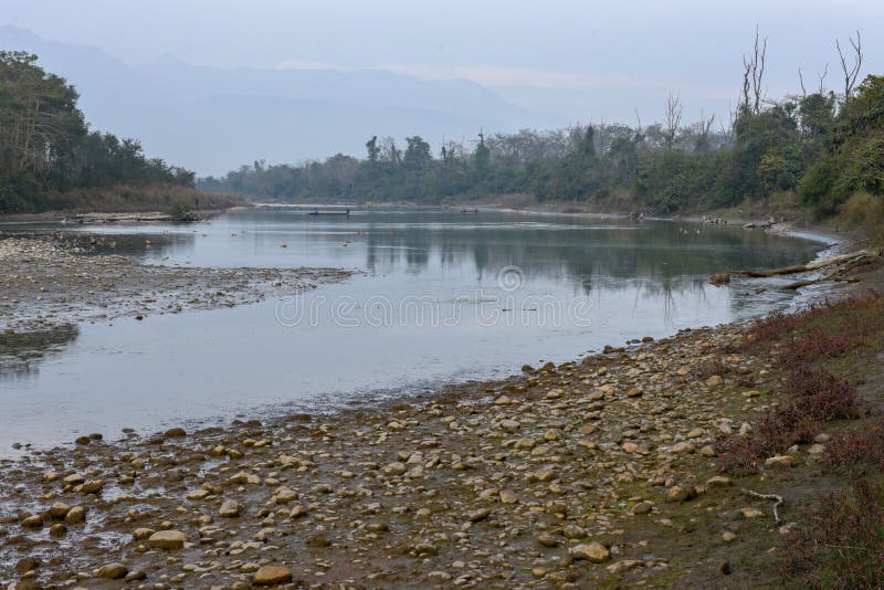 Rapti River in the Morning at Sunrise in the Jungles of Nepal Chitwan ...