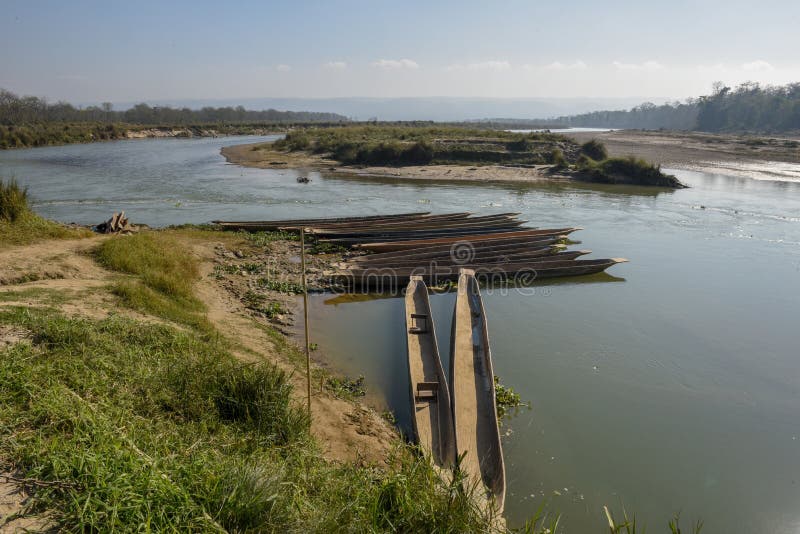 Rapti River of Chitwan National Park in Nepal Stock Image - Image of ...