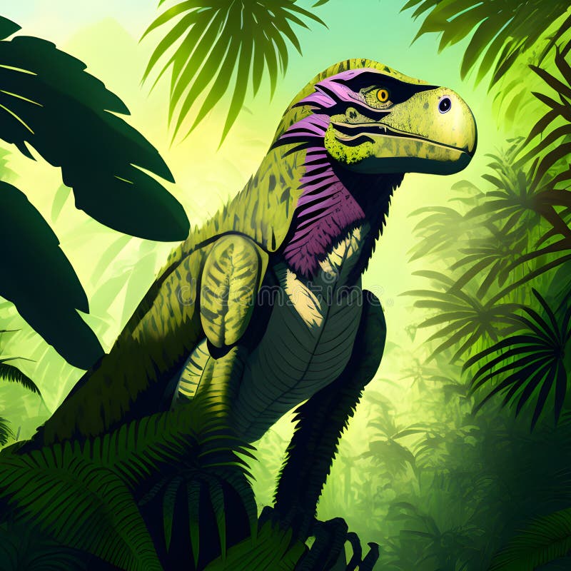 Raptor Dromaeosauridae Dinosaur, Generative AI Illustration Stock ...