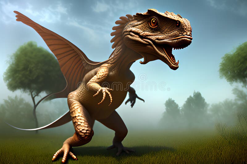 Raptor Dromaeosauridae Dinosaur, Generative AI Illustration Stock ...