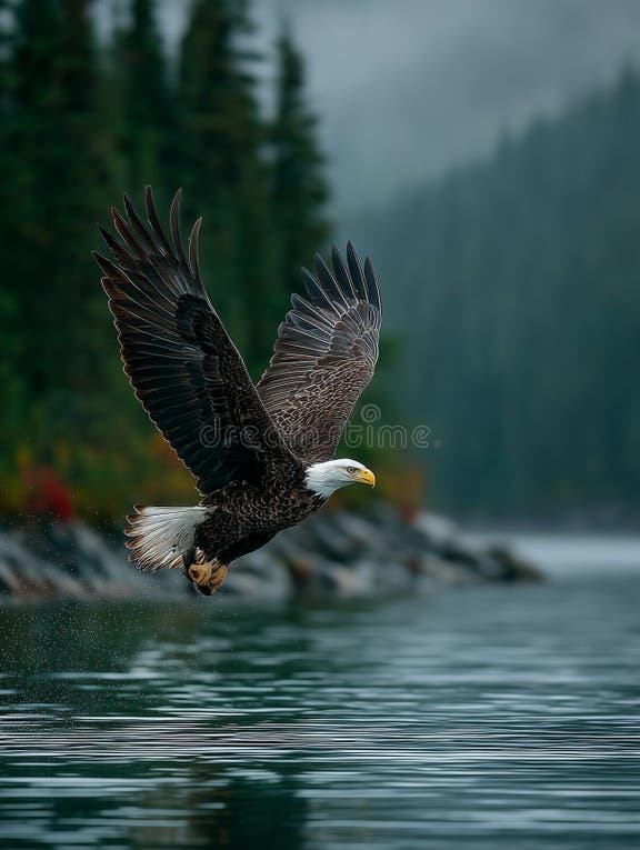Raptor Grabs Prey Mid-Flight Stock Illustration - Illustration of ...