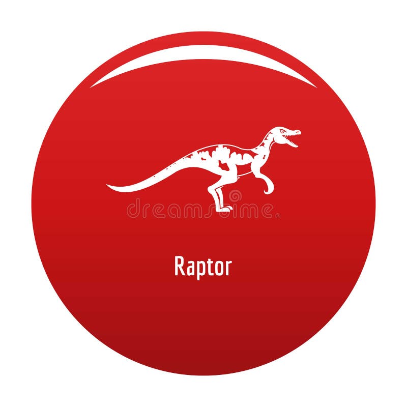 Raptor icon vector red stock vector. Illustration of raptor - 139652179